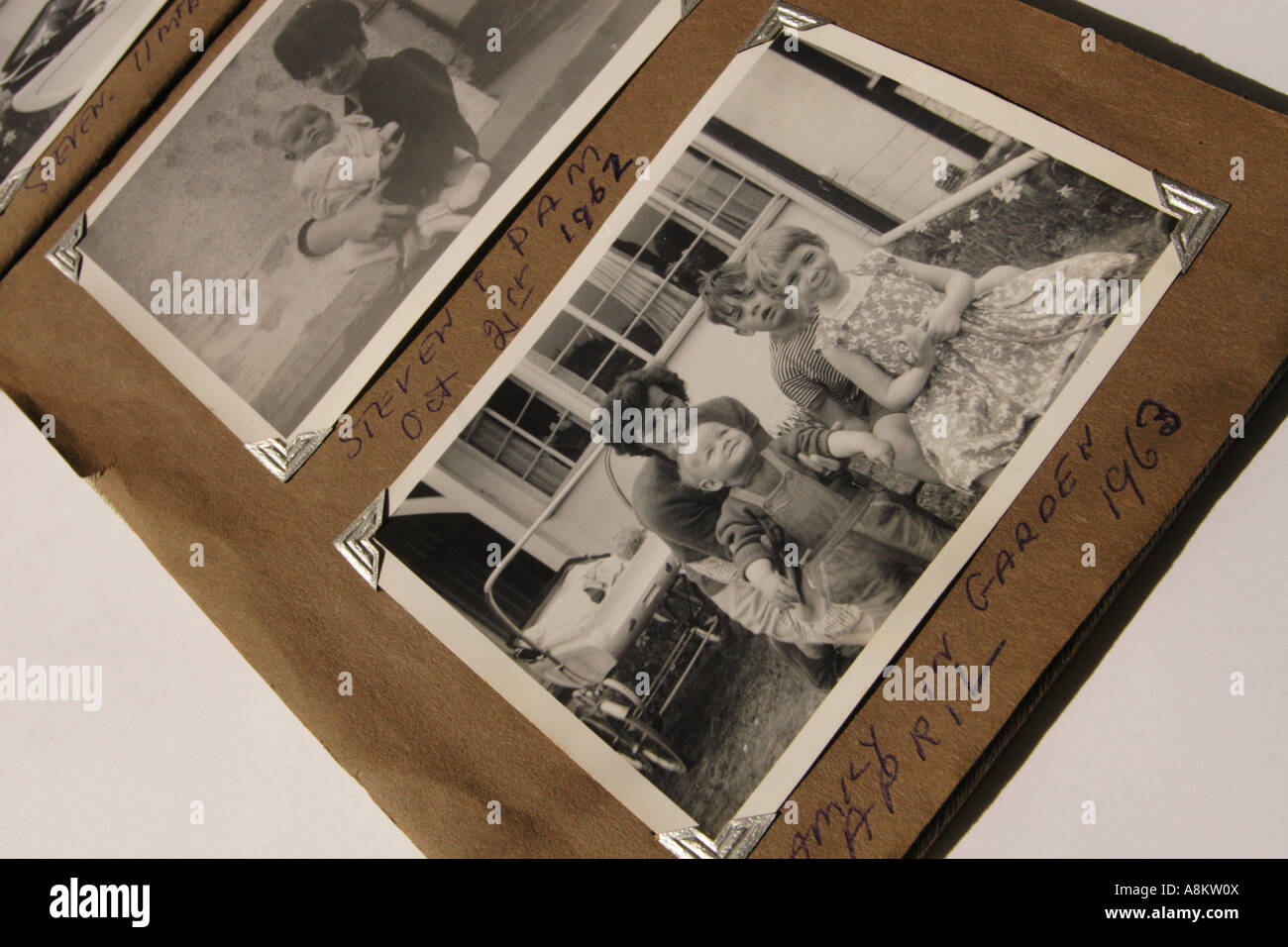 Old baby photo album from the 1960s Stock Photo - Alamy