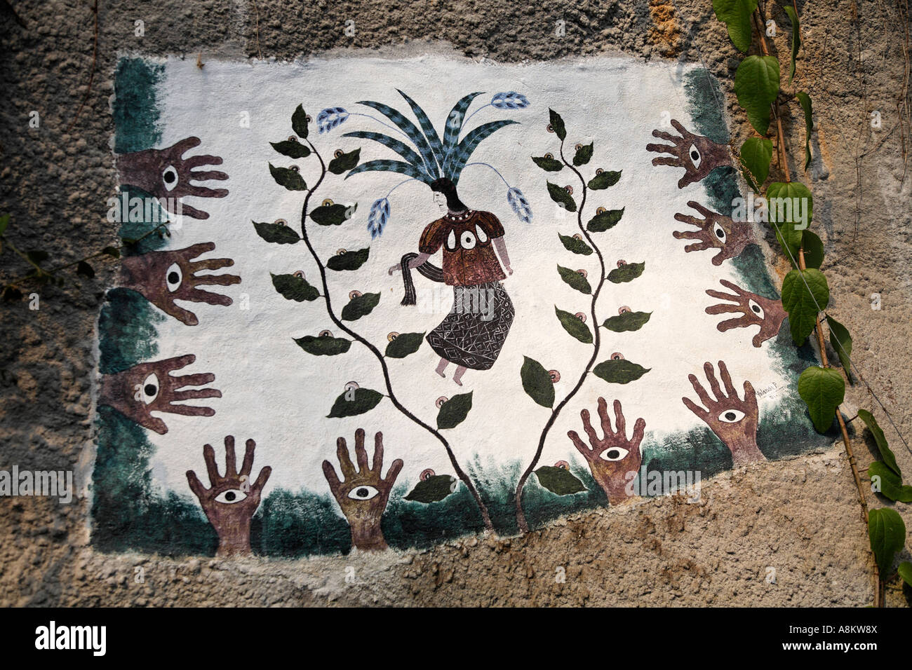 Tribal Drawing At The Eden Project Cornwall U.K. Europe Stock Photo - Alamy