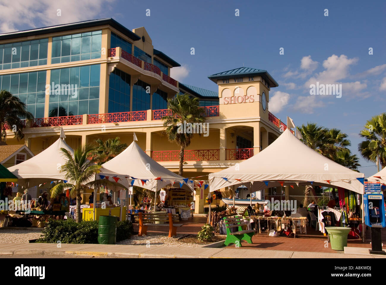 Grand Cayman George Town modern shopping center souvenirs Stock Photo ...