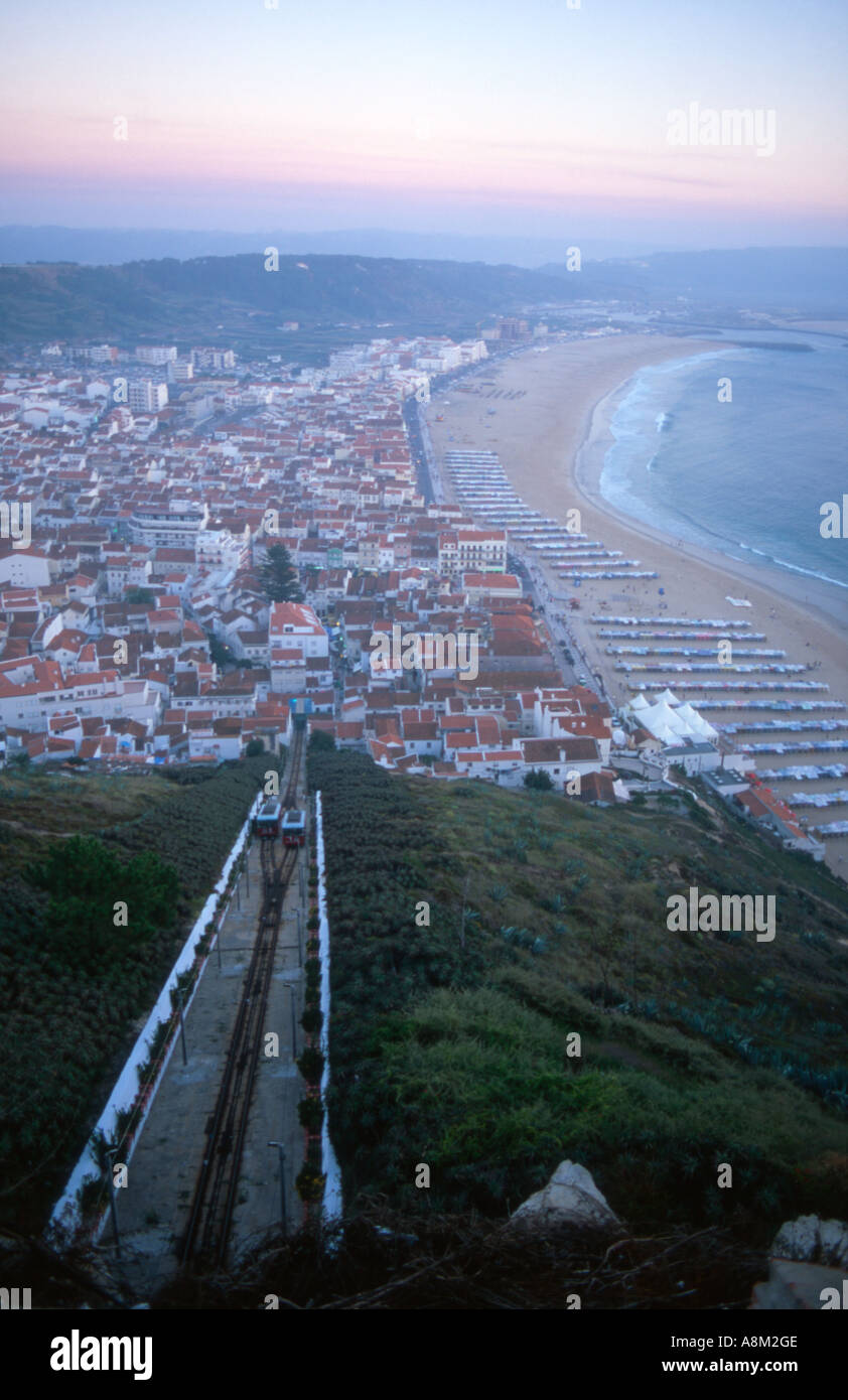 Nazare, seen from O Sitio, Portugal Stock Photo - Alamy
