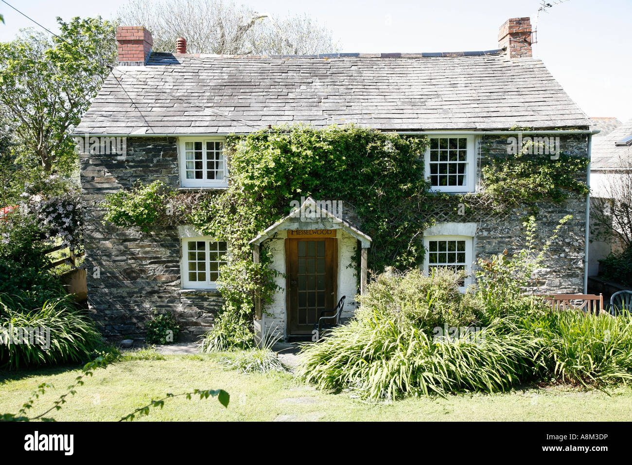 Cornish Country Cottage Cornwall England Britain UK Europe Stock Photo ...