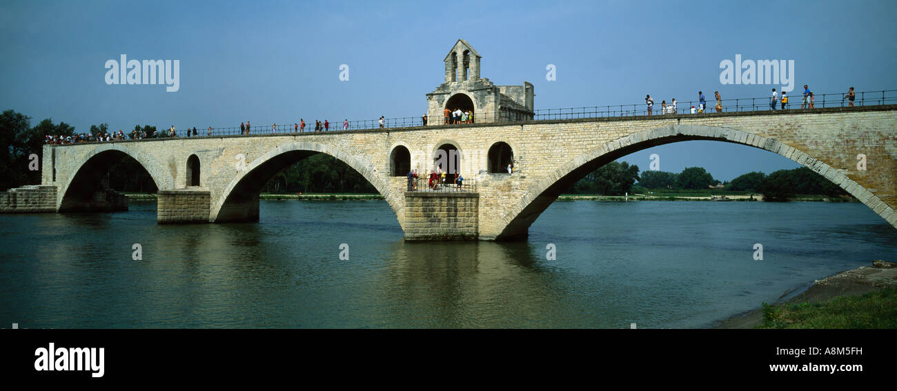 Avignon France Pont Sant-Benezet (Pont d'Avignon) With Saint Nicholas ...