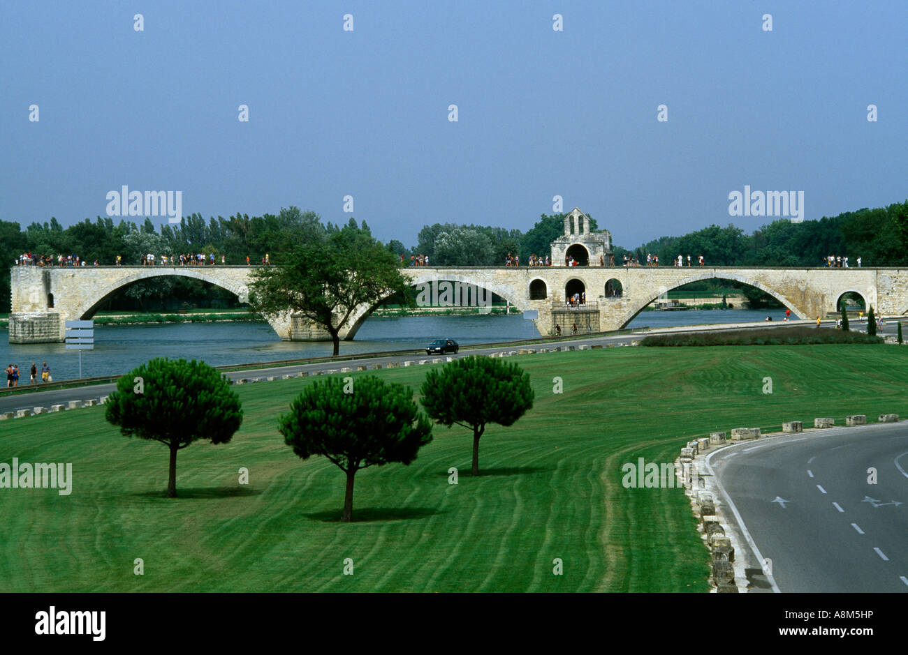 Avignon France Pont Sant-Benezet (Pont d'Avignon) With Saint Nicholas ...