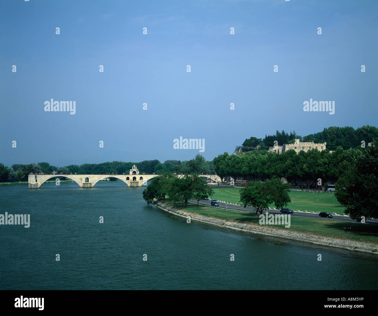 Avignon France Pont Sant-Benezet (Pont d'Avignon) With Saint Nicholas ...