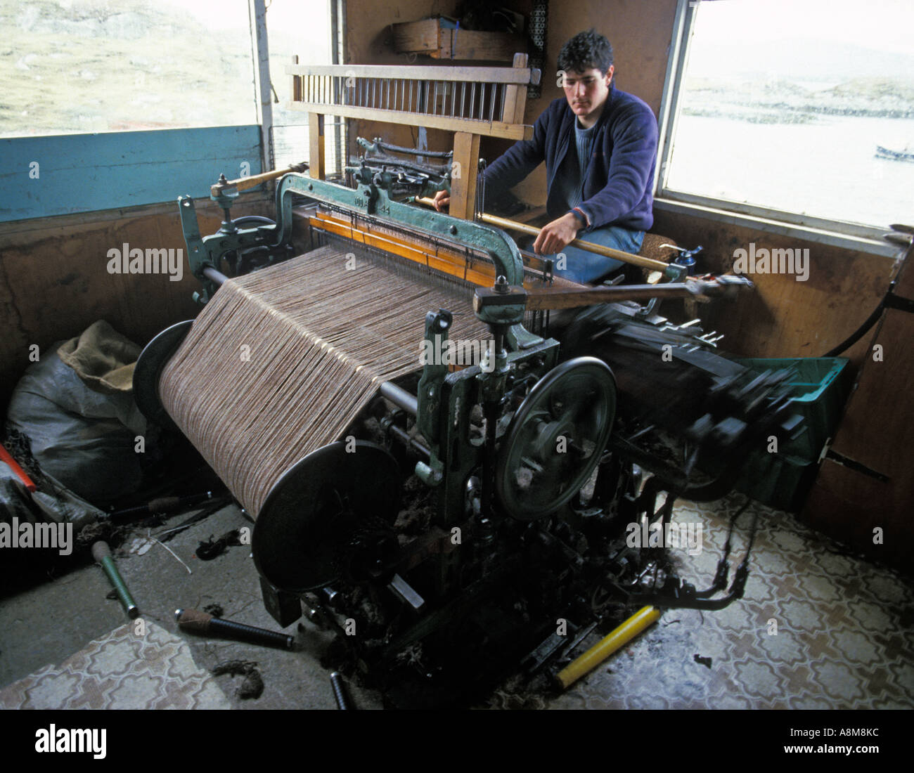 Harris Tweed Weaving, Isle of Harris, Scotland Stock Photo - Alamy
