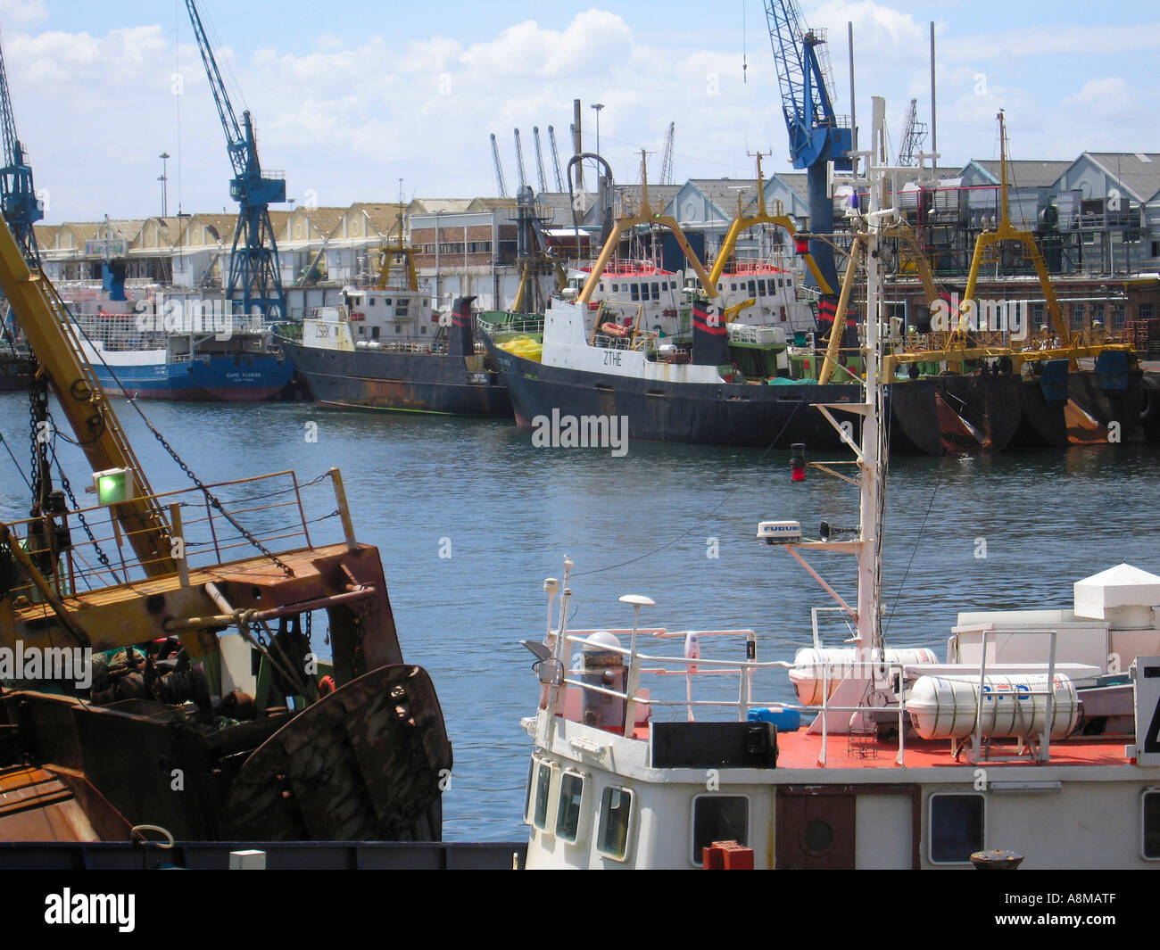 Deep Sea Trawlers Berthed at Fish Quay V and A Waterfront Cape Town ...