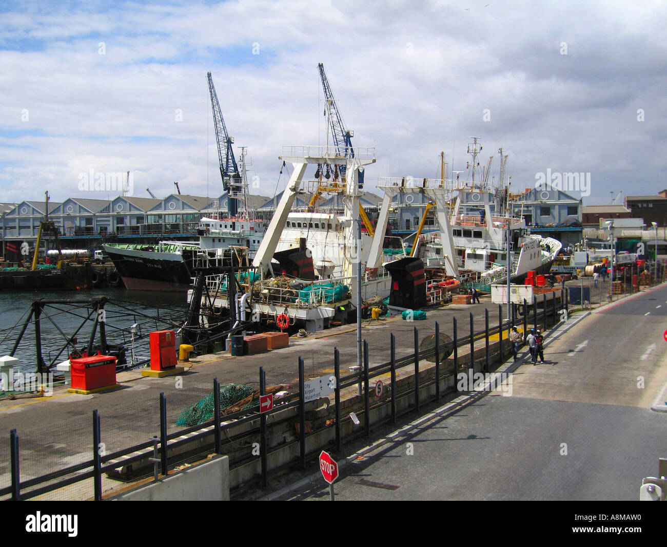 Deep Sea Trawlers Berthed at Fish Quay V and A Waterfront Cape Town ...