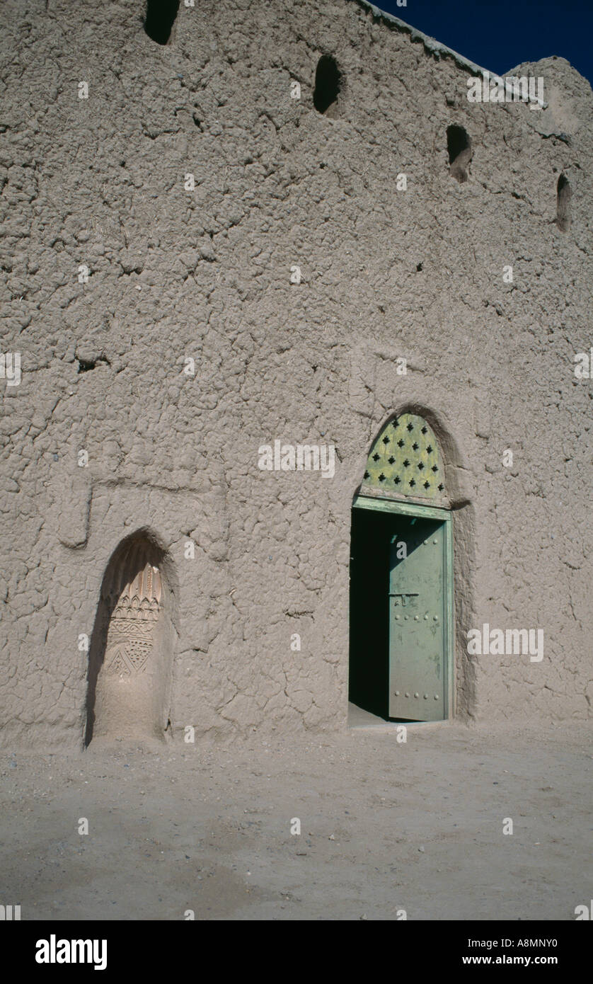 Mosque in the walled town of Bilad Manah, Oman. The town is over 500 ...
