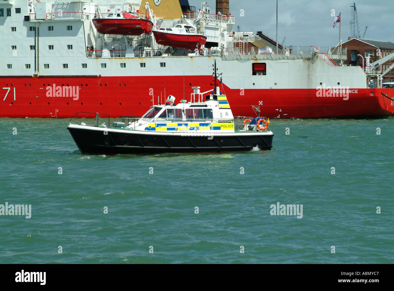Police Boat Stock Photo - Alamy
