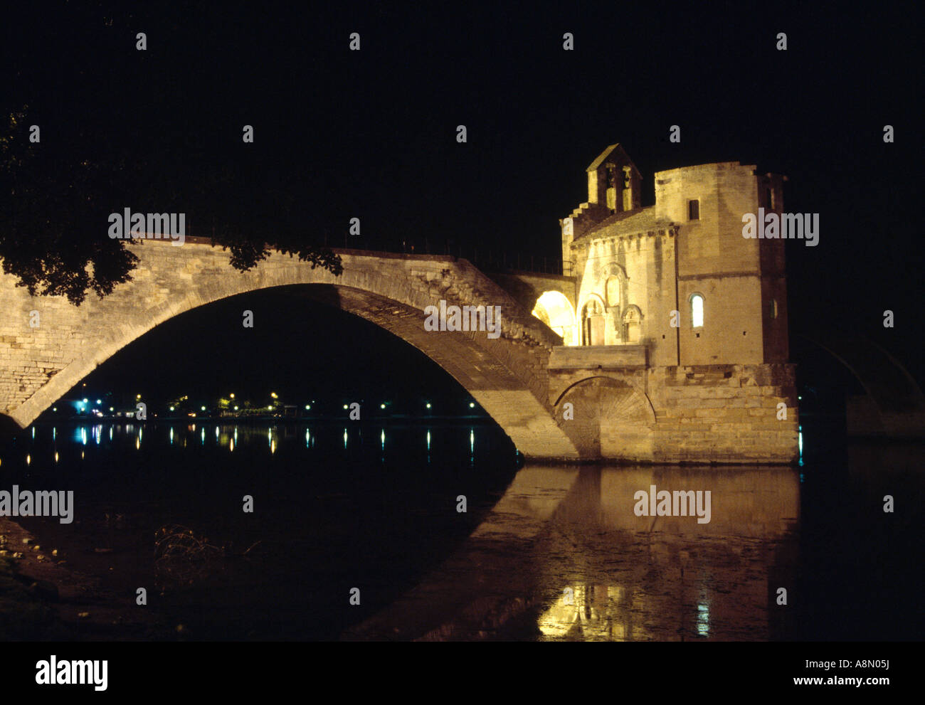 Avignon France Pont Sant-Benezet (Pont d'Avignon) With Saint Nicholas ...