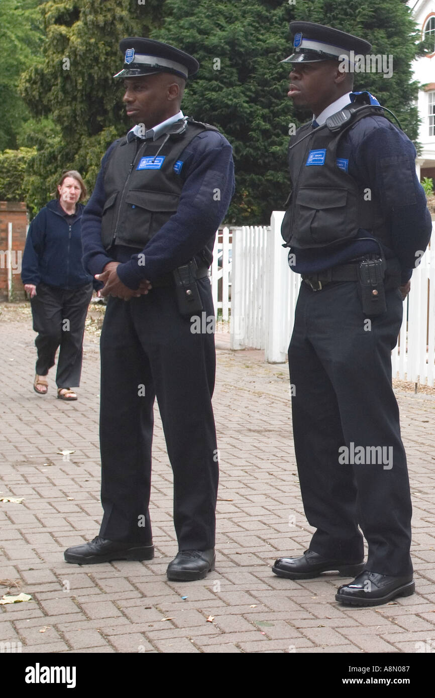 Two Community Support Officers on duty Stock Photo - Alamy