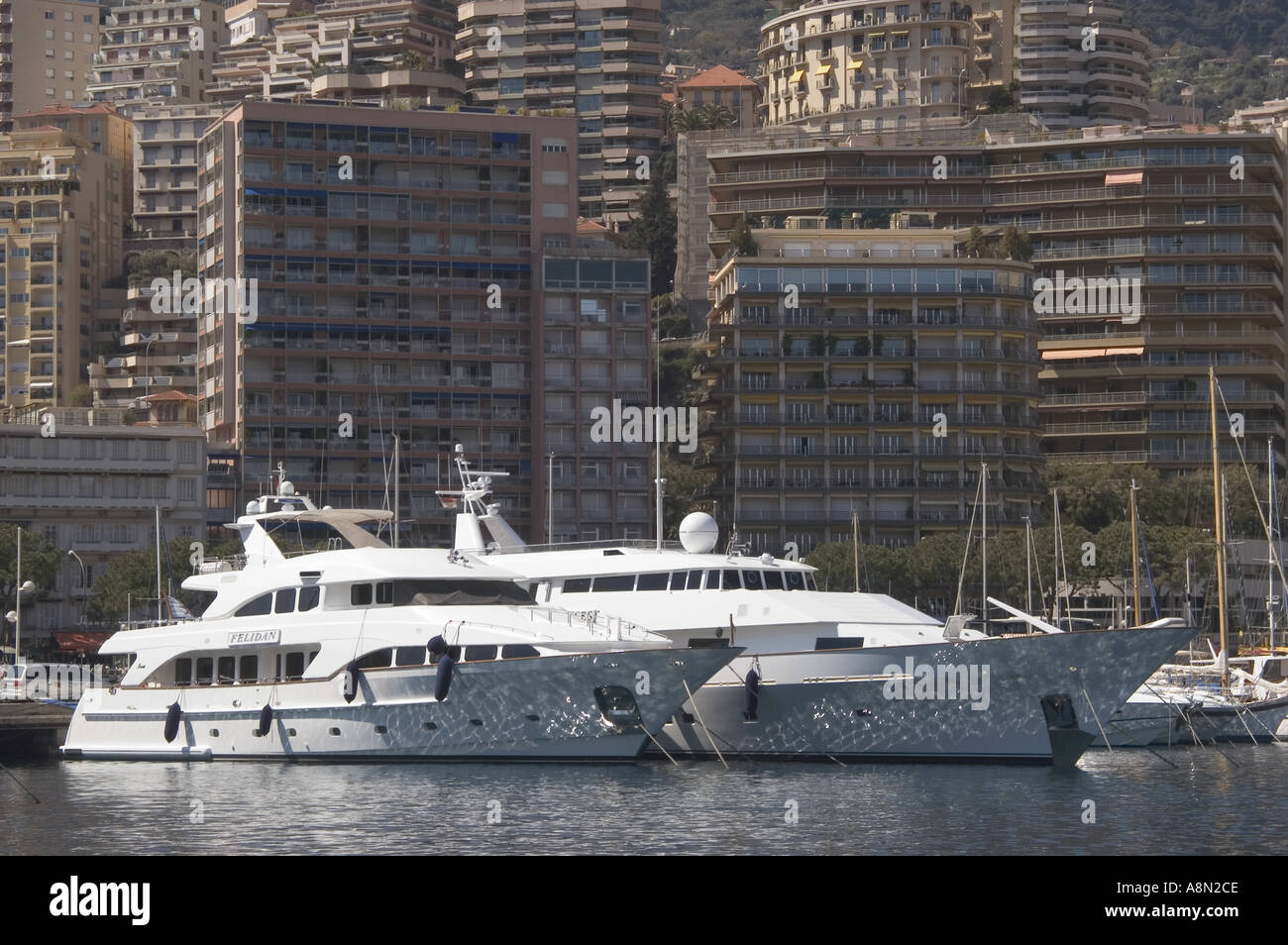 3354 Monaco harbour Port Hercule Stock Photo - Alamy