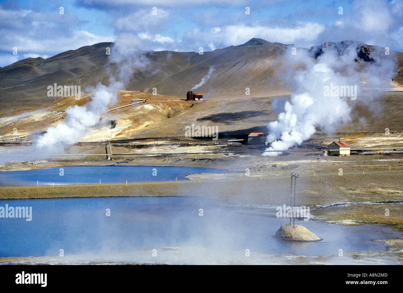 Geothermal Iceland Myvatn Area Geothermal Activity Stock Photo - Alamy