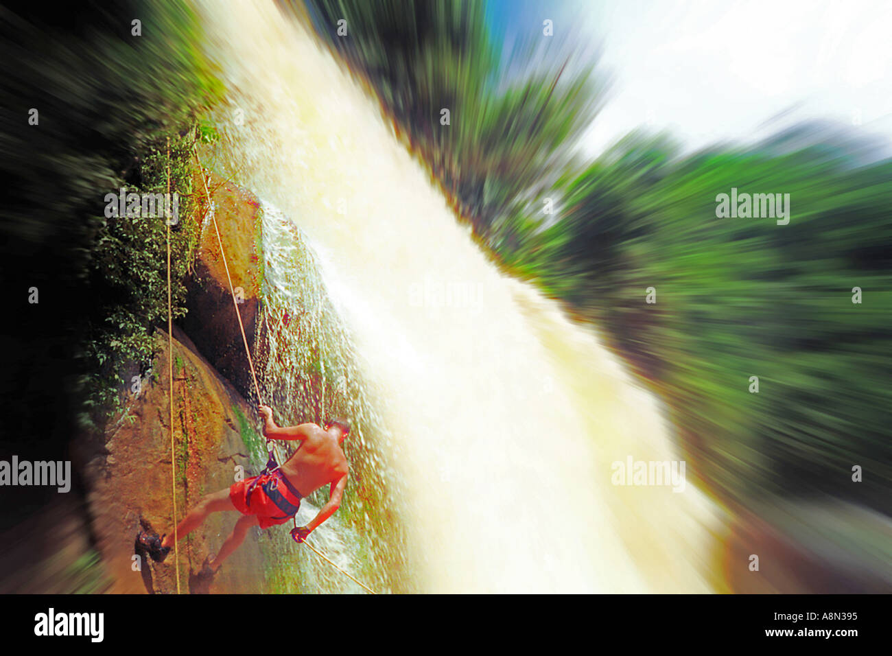 Rapel and waterfall hi-res stock photography and images - Alamy