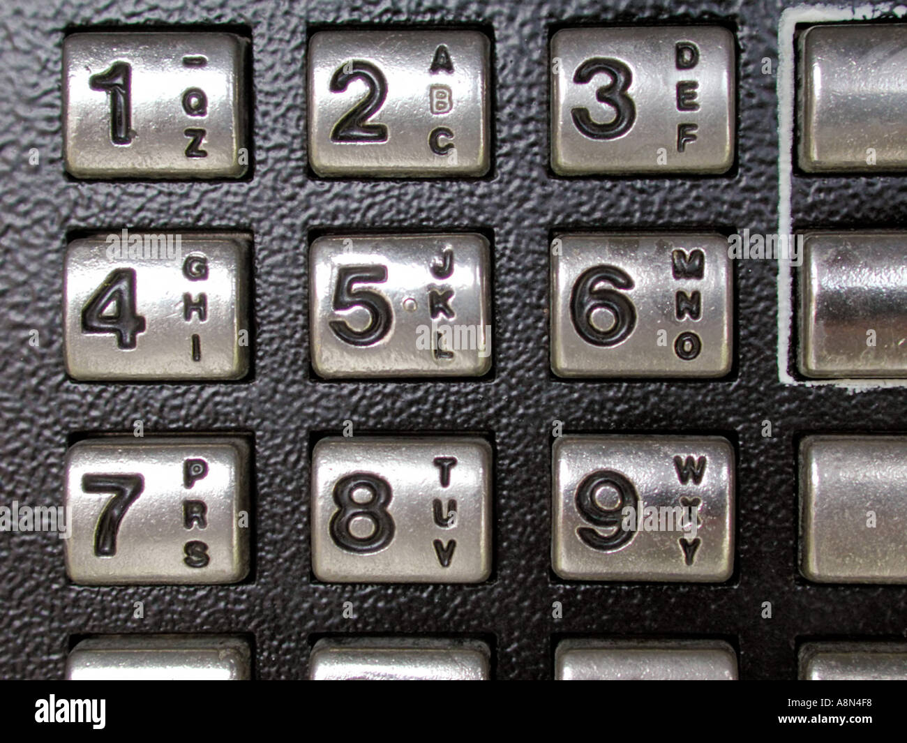 Keyboard of public telephone Stock Photo - Alamy