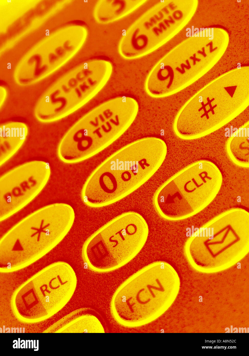 Keyboard of cellular telephone Stock Photo - Alamy