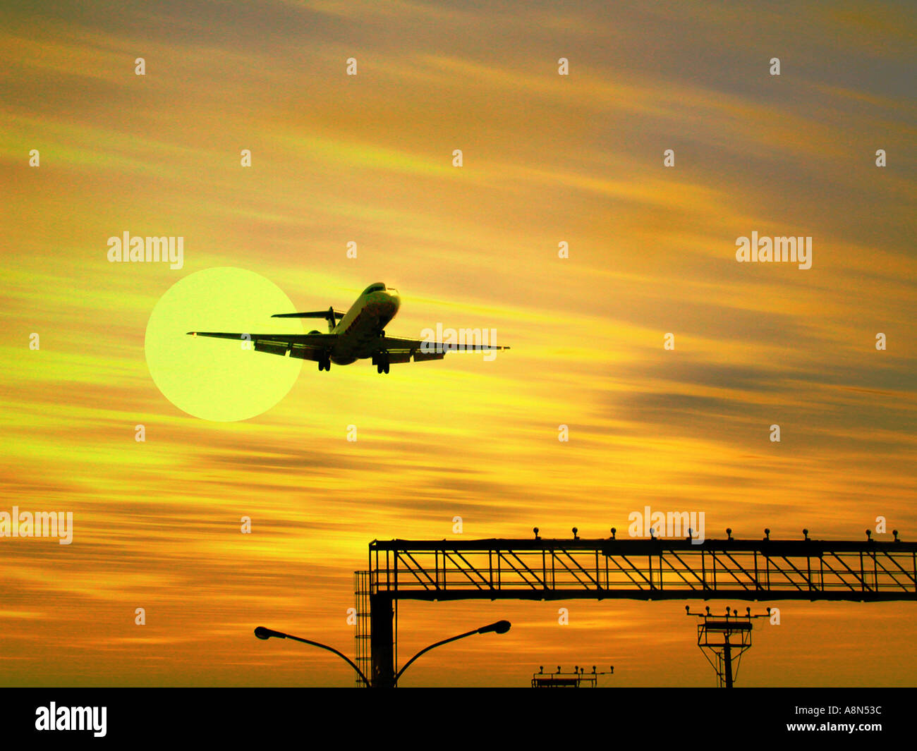 Airplane taking off Stock Photo - Alamy