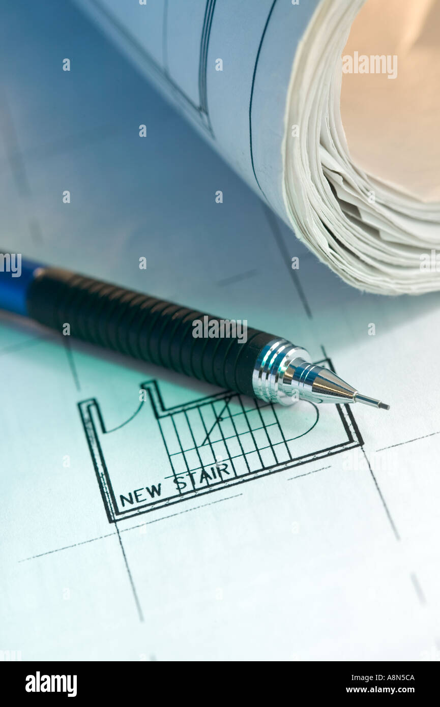 Architectural drawing houses hi-res stock photography and images - Alamy