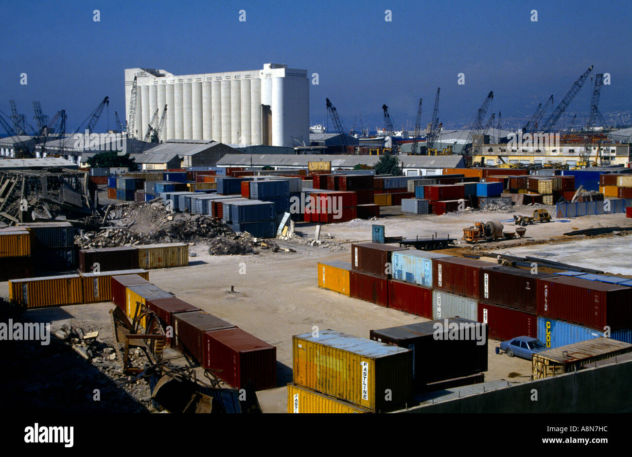Beirut Lebanon Port - Containers And Cranes Stock Photo - Alamy