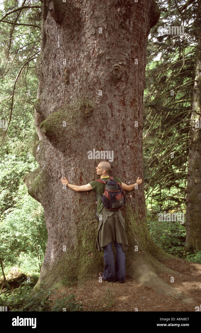 Tree hugging hippy hi-res stock photography and images - Alamy