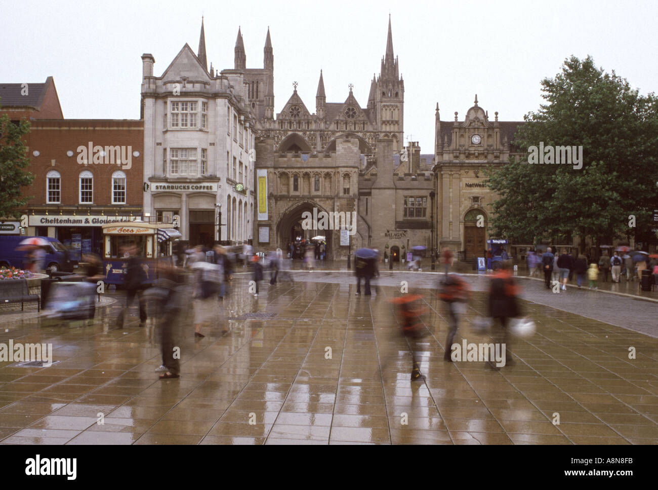 Peterborough town centre rain hi-res stock photography and images - Alamy