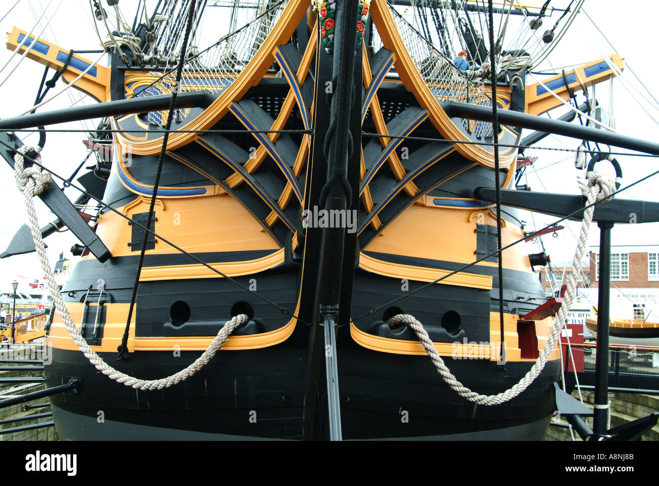 HMS Victory Lord Horatio Nelson Ship Battle of Trafalgar 1805 Stock ...