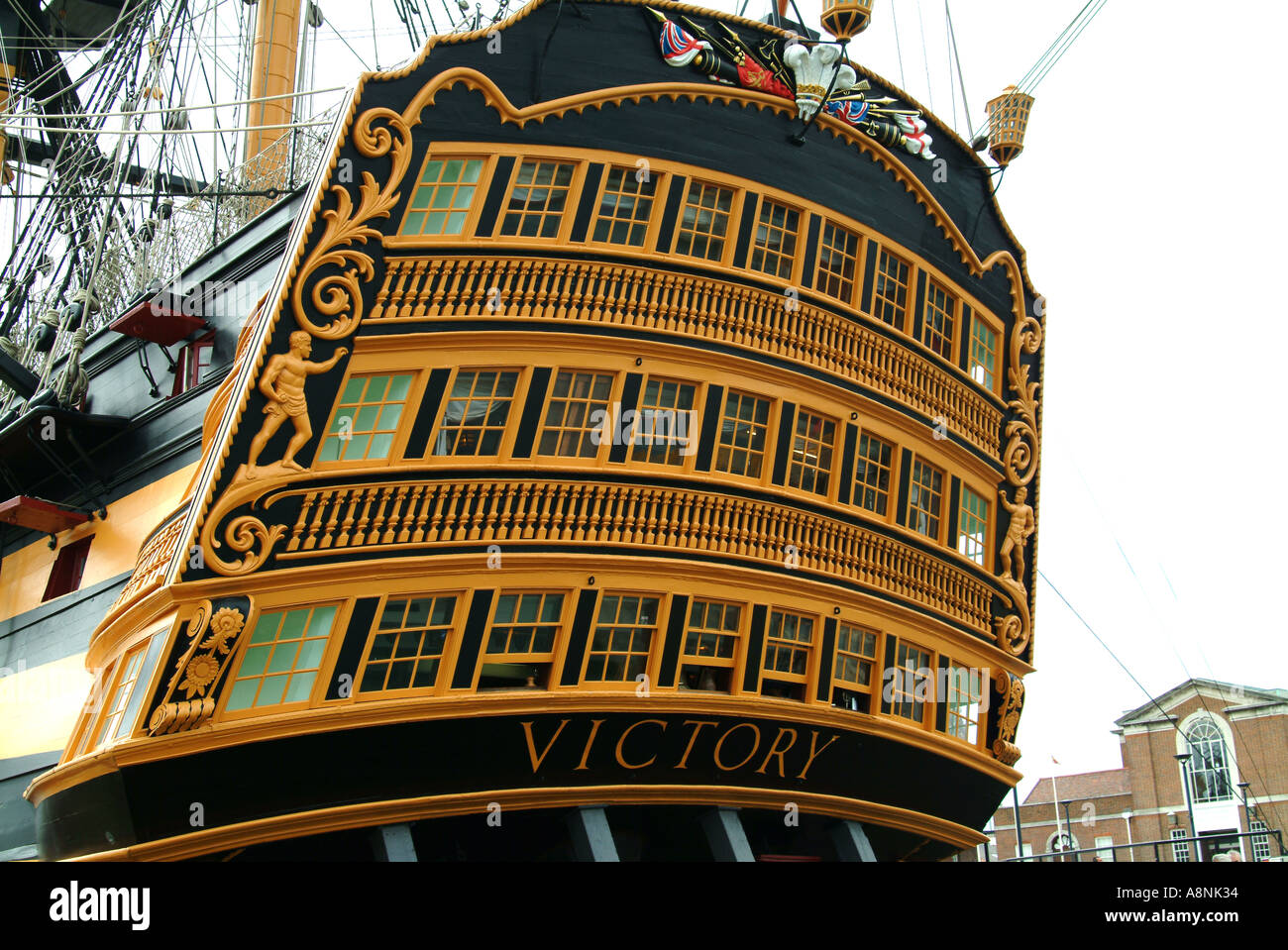 HMS Victory Lord Horatio Nelson Ship Battle of Trafalgar 1805 Stock ...