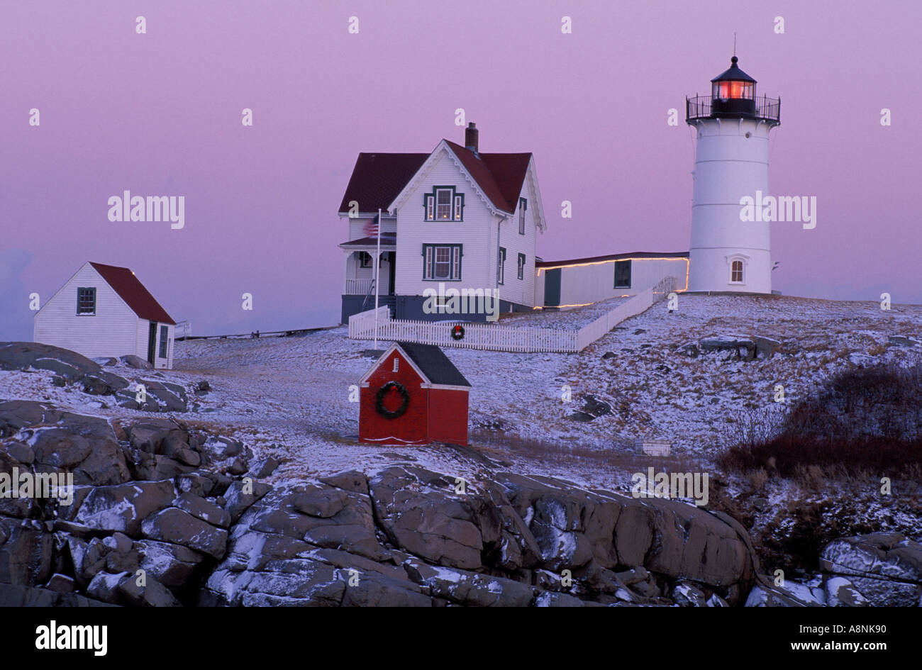 Nubble point lighthouse hi-res stock photography and images - Alamy