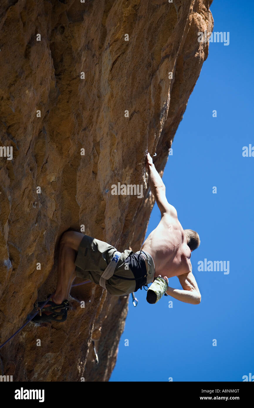 Rock climber - Blue Mountains, New South Wales AUSTRALIA Stock Photo ...