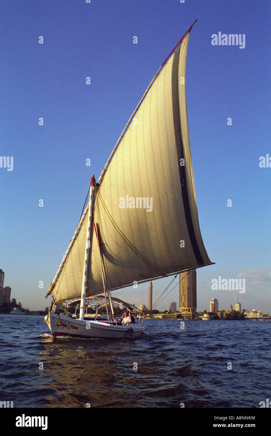 Felucca sailing - Cairo, EGYPT Stock Photo - Alamy