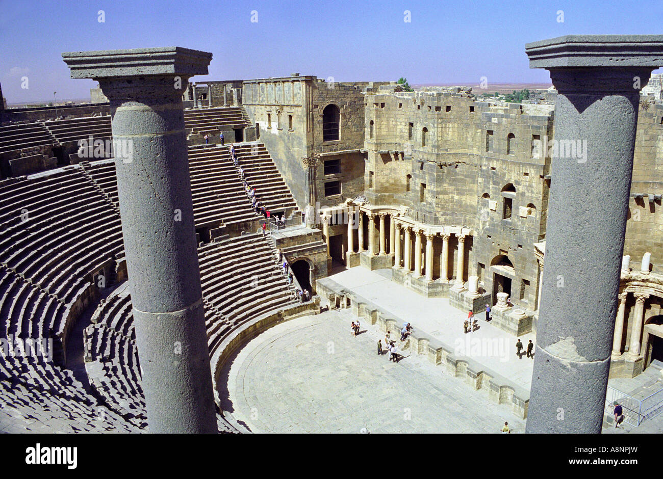 Roman amphitheatre - Bosra, SYRIA Stock Photo - Alamy