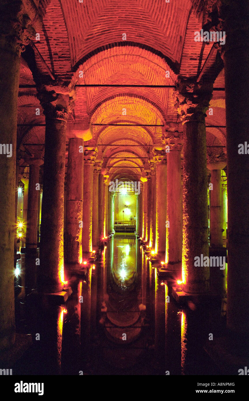 The Basilica Cistern (Yerebatan Sarnici, also known as the Sunken ...
