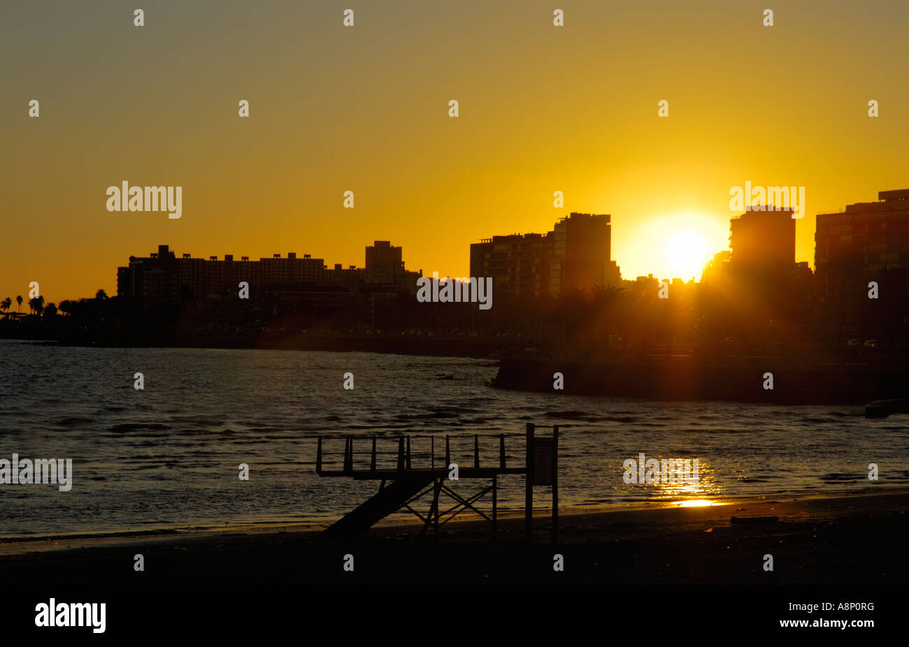 Sunset, Montevideo, Uruguay Stock Photo - Alamy