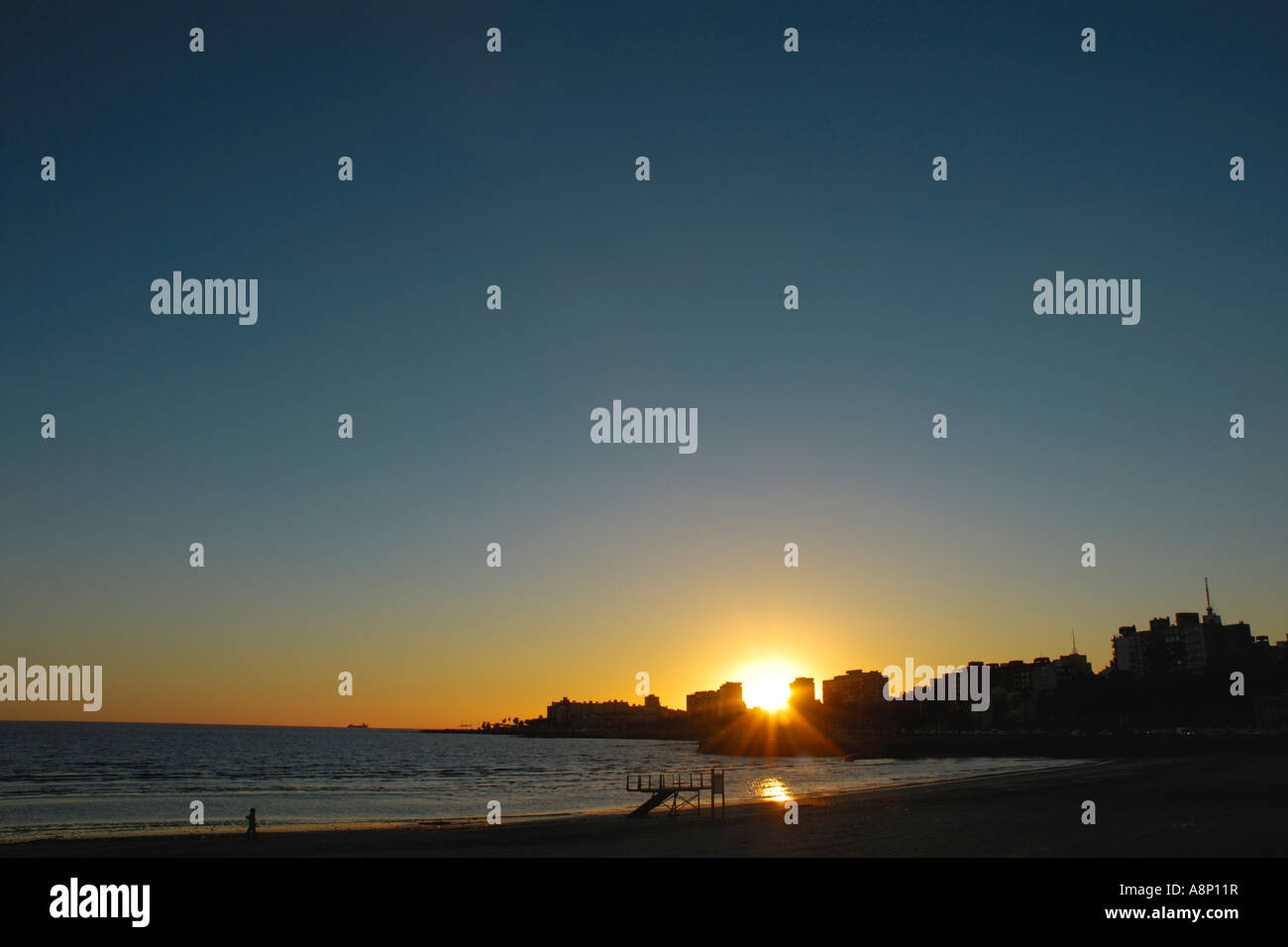 Sunset, Montevideo, Uruguay Stock Photo - Alamy