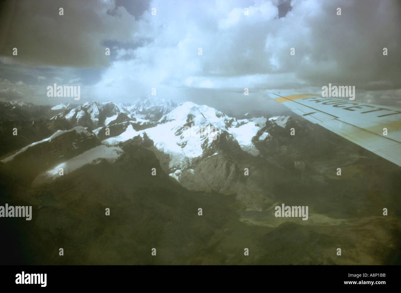 Flight over the Andes mountain range Peru Stock Photo - Alamy