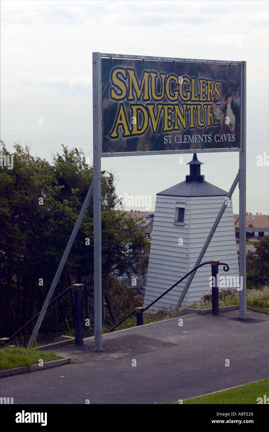 The entrance to the Smugglers Adventure on the west hill at Hastings ...