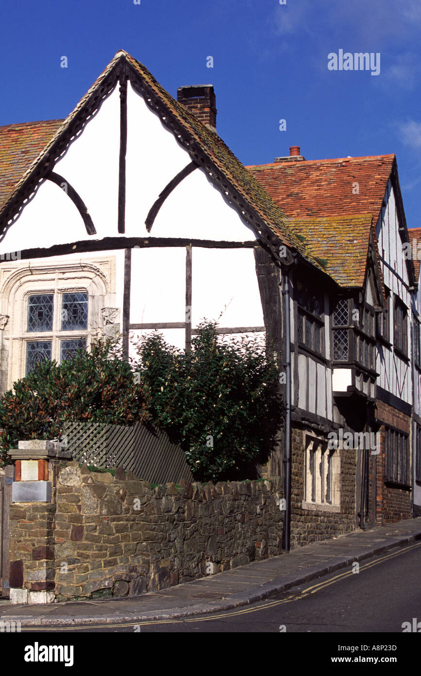A Tudor house with a church window in the Old Town Hastings Situated on ...