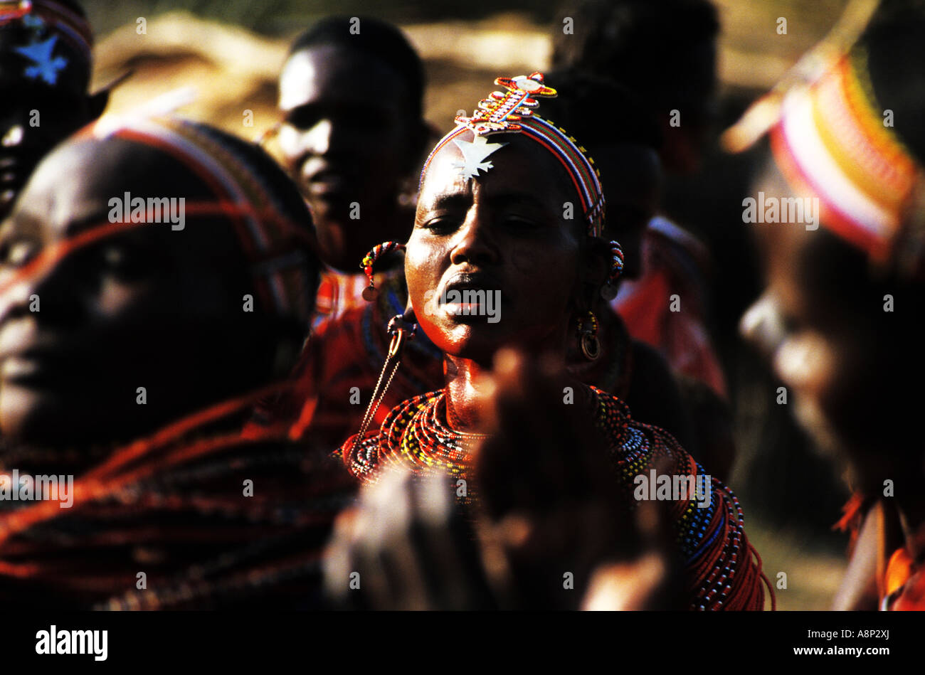 samburu wedding maidens dance, kenya Stock Photo - Alamy