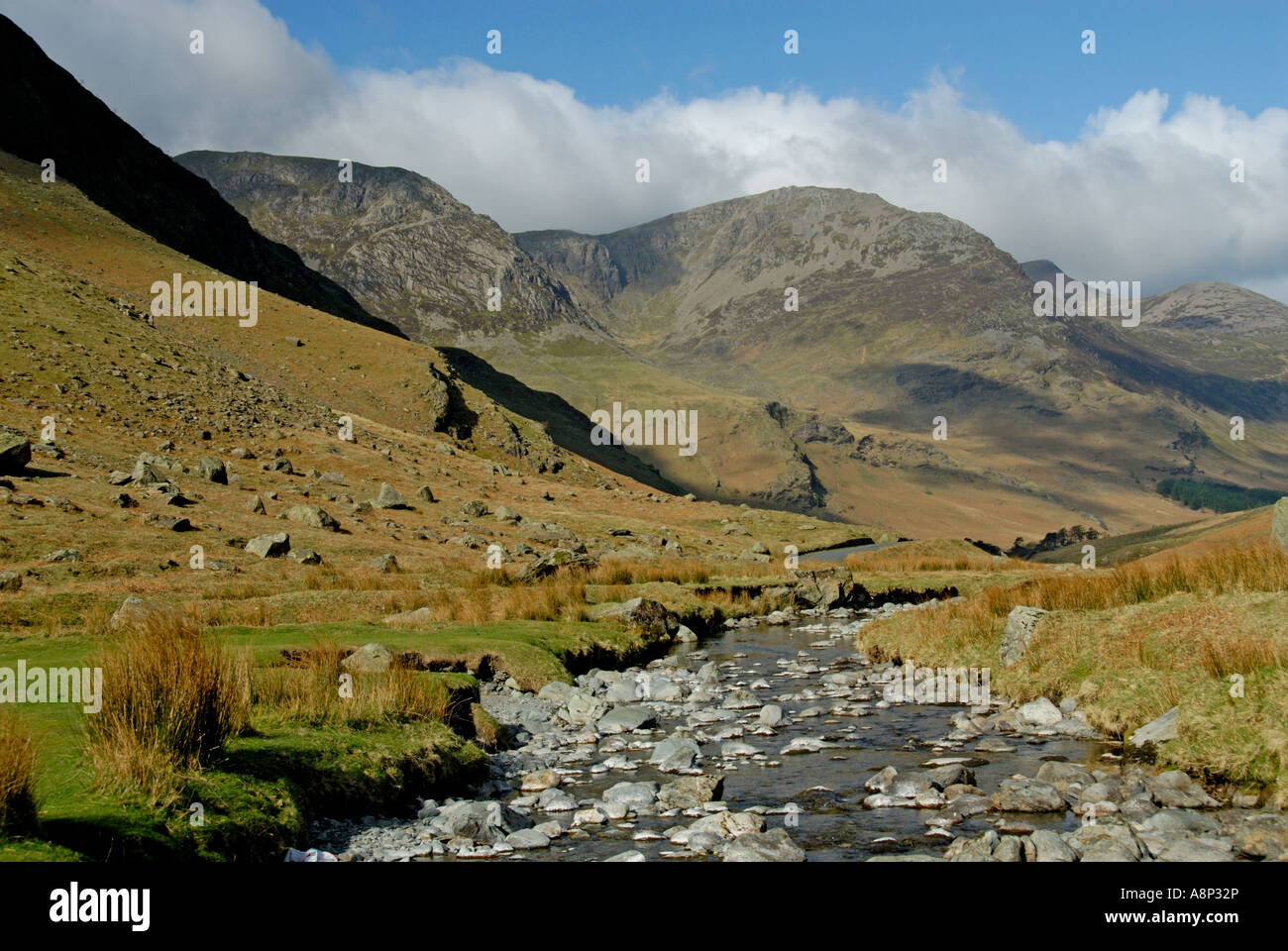 High Crag, High Stile and Red Pike from Gatesgarthdale Beck, Honister ...