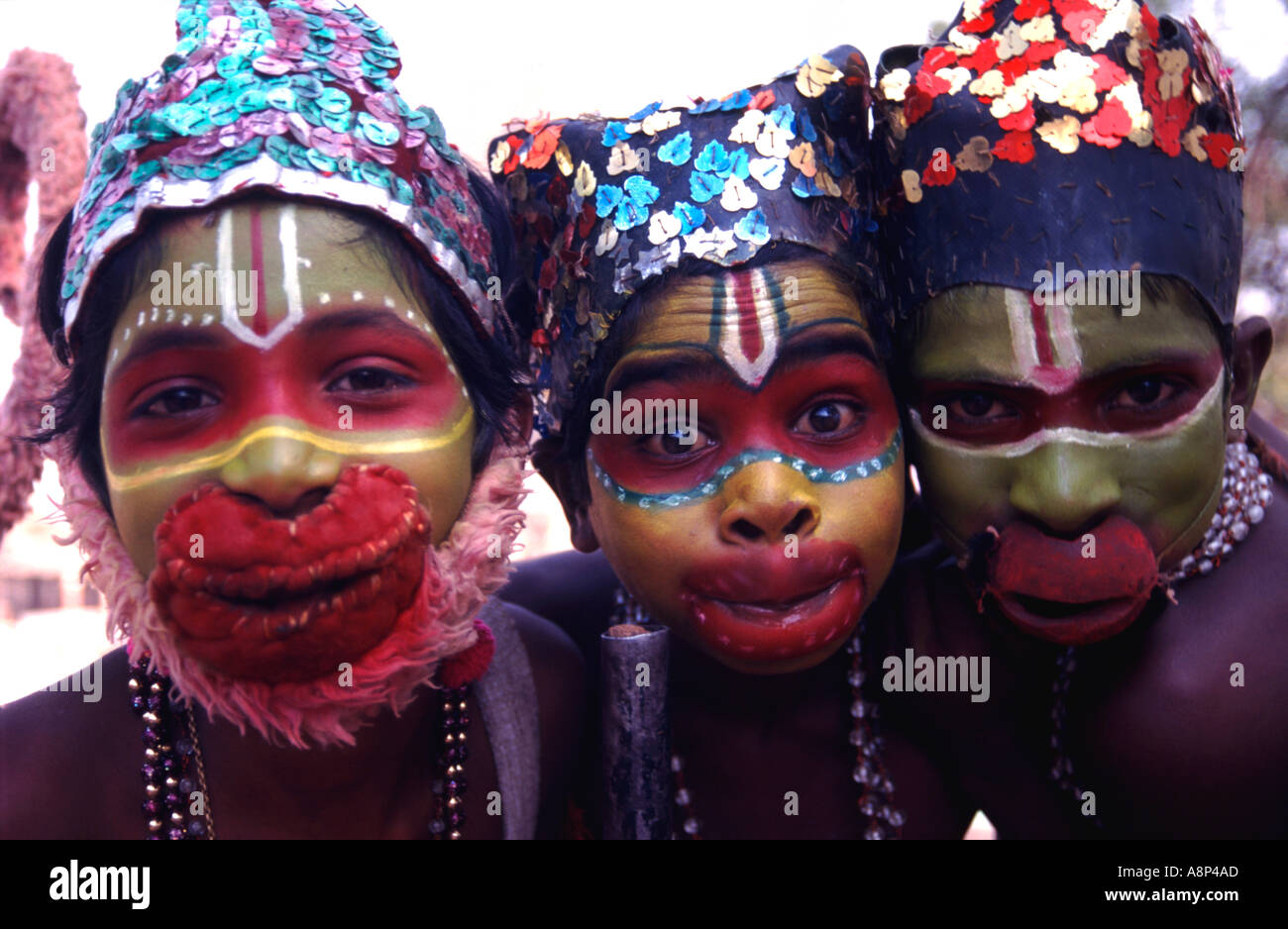 Monkey Boys Hampi Karnataka India Stock Photo - Alamy