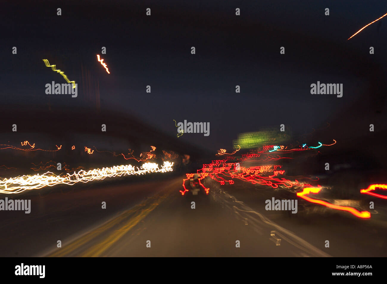 night freeway traffic Stock Photo - Alamy