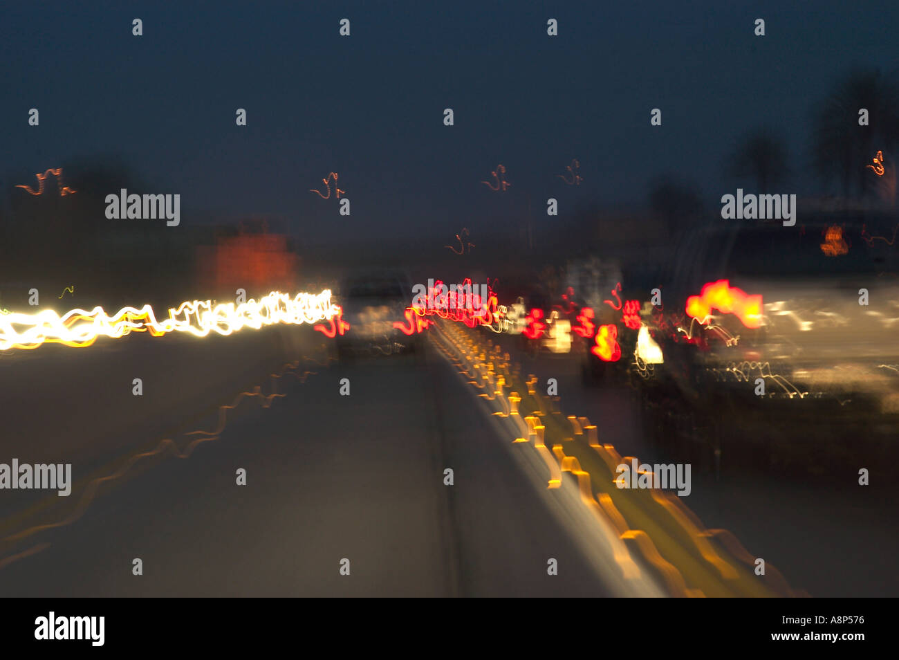 night freeway traffic Stock Photo - Alamy