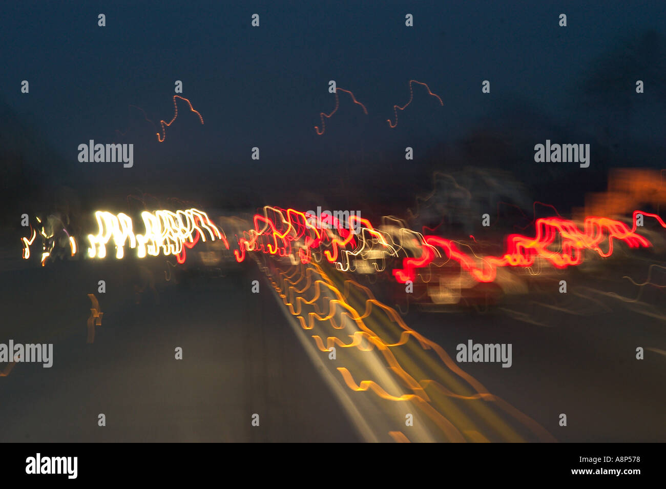 night freeway traffic Stock Photo - Alamy