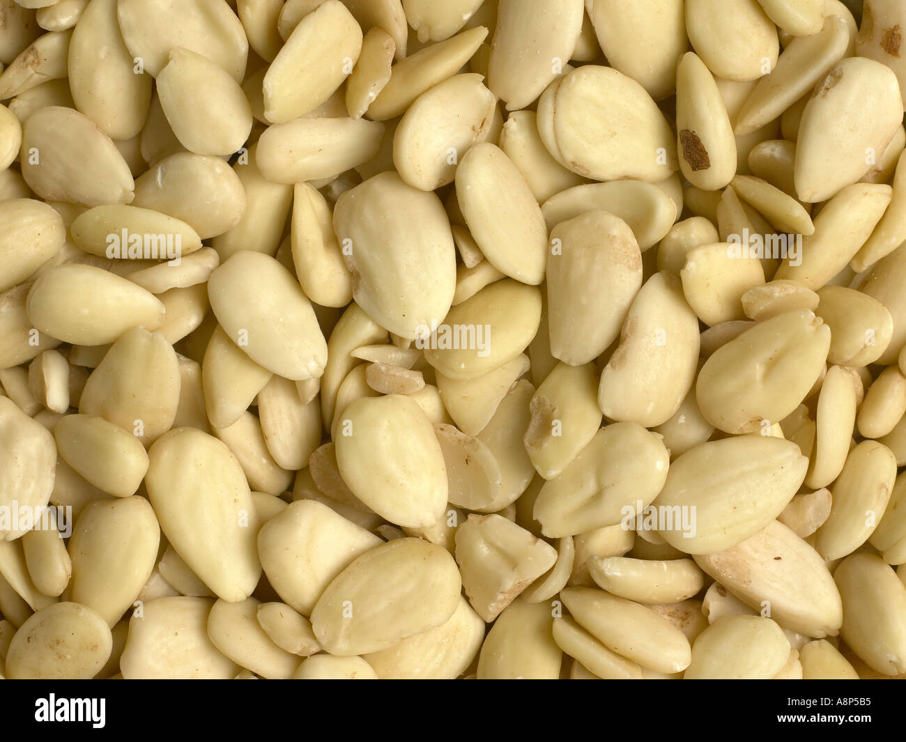 whole and half almonds Stock Photo - Alamy