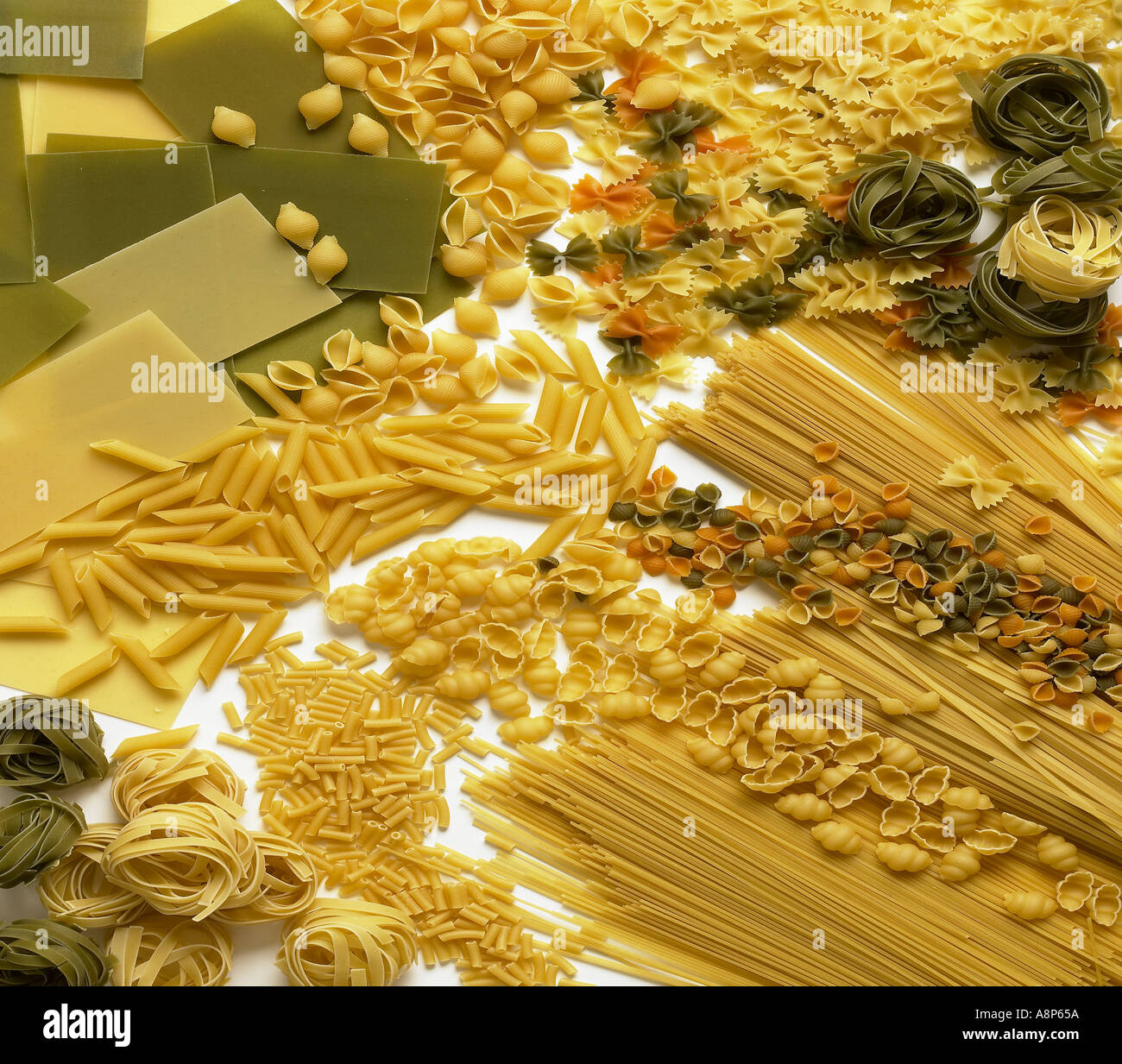 assorted dried pasta Stock Photo - Alamy
