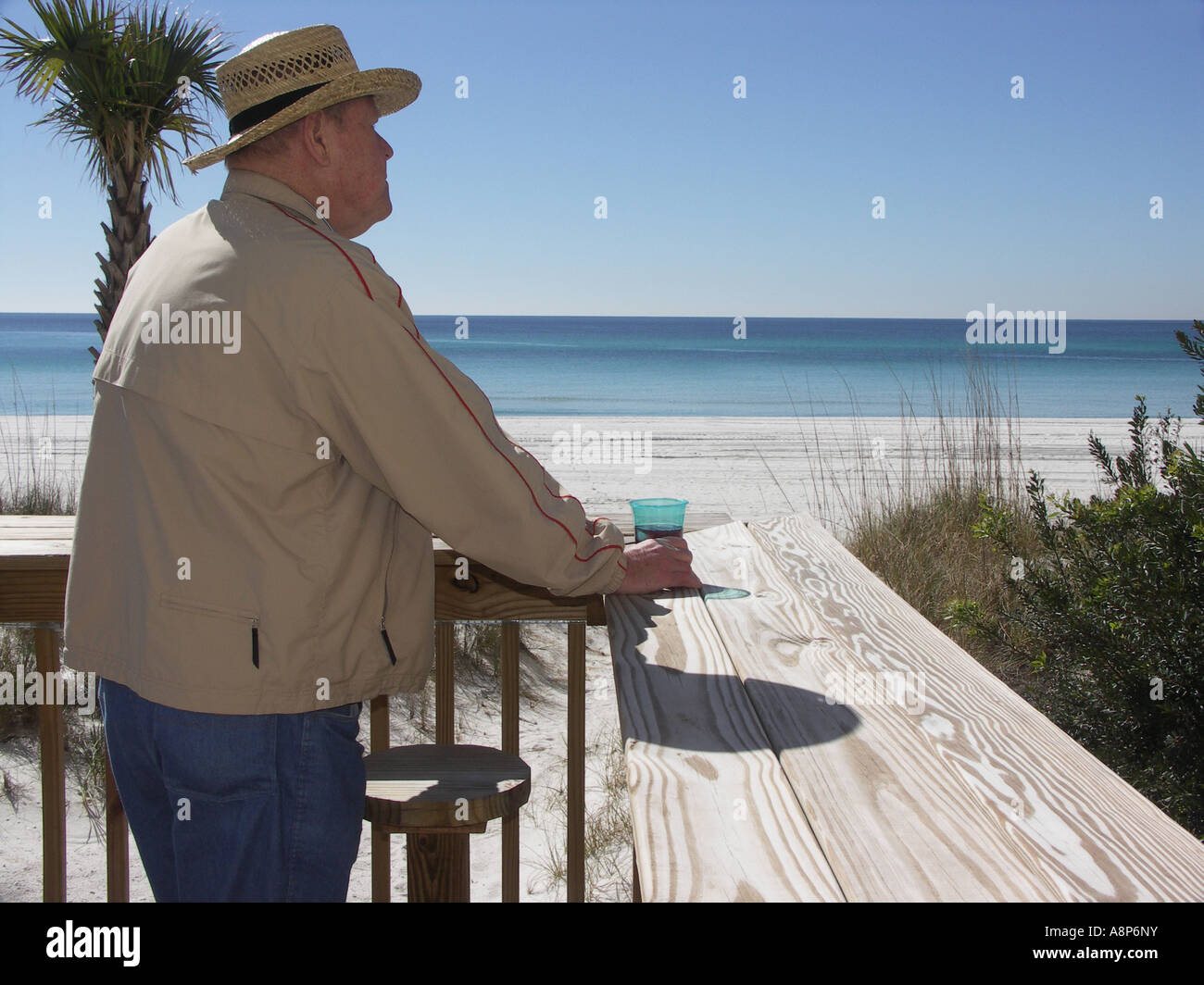 Looking Out at the Beach Stock Photo - Alamy