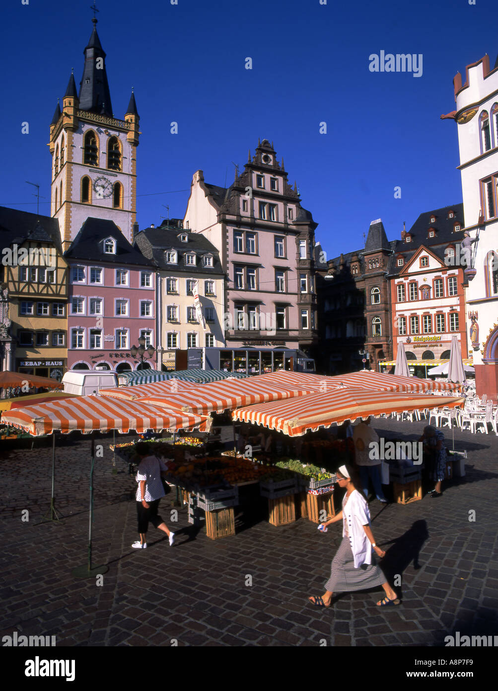 Germany Trier market Stock Photo - Alamy