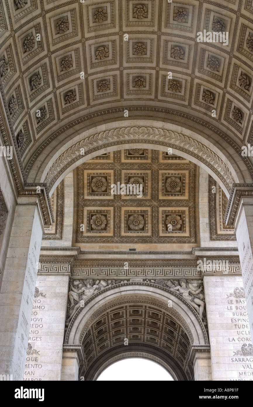 Arch De La Triomphe Arc of Triumph Champs Elysees Paris France ...