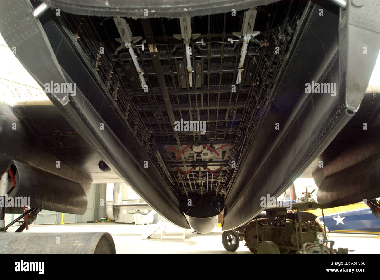 Bomb bay of a Lancaster bomber Stock Photo - Alamy