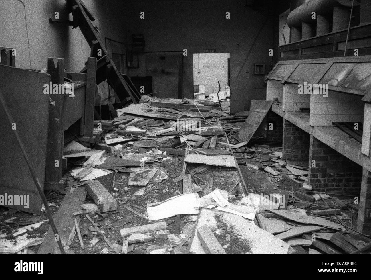 derelict factory window building industrial ruin rubbish urban decay ...